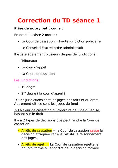 Correction TD Seance 1 Droit Des Personnes Qui Porte Sur La Gestation