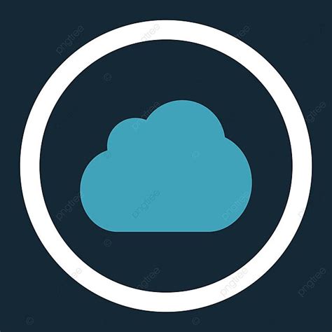 Icono De Vector Redondeado Que Representa Un Diseño De Nube Plana Azul