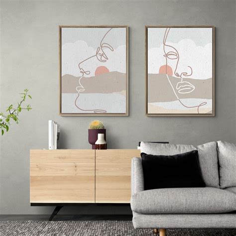 Díptico de cuadros decorativos ideal para entornos modernos