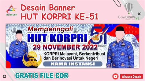 Cara Desain Banner Spanduk HUT KORPRI KE 51 2022 Dengan CorelDRAW YouTube