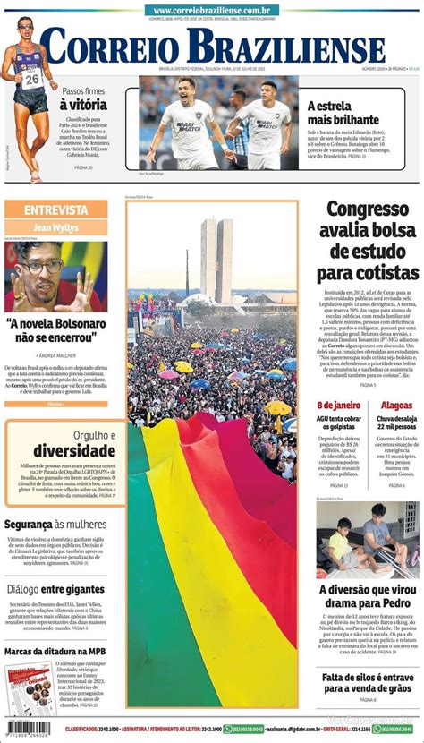 Capa Correio Braziliense Sexta De Mar O De