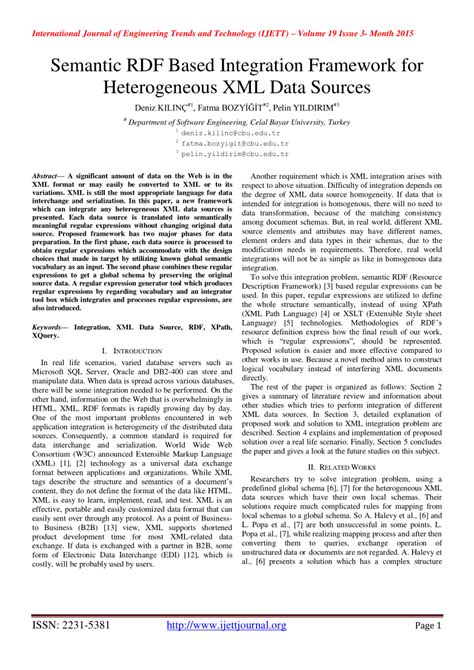 pdf semantic rdf based integration framework for heterogeneous xml data sources