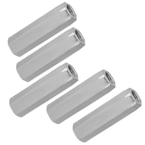 Zerone écrous longs 5 pièces en acier zingué M10 40 50 écrou