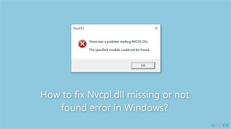 How To Fix Nvcpl Dll Missing Or Not Found Error In Windows