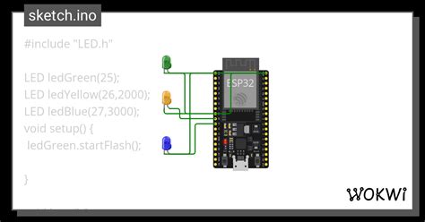 oop rtos多任务点灯2 wokwi esp32 stm32 arduino simulator