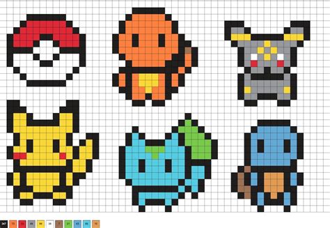 Pixel Art Templates Easy Pokemon