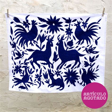 Otomi Blue Tapestry Wall Hanging Artofit