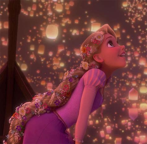 The Princess In Tangled Hair Looks Up Into The Sky With Floating