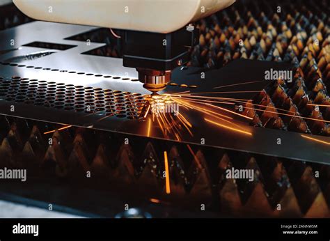 High Precision CNC Laser Cutting Metal Sheet Stock Photo Alamy