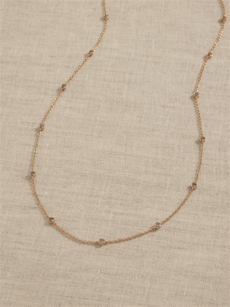Delicate Cubic Zirconia Necklace Banana Republic Factory