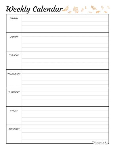 Free Printable Customizable Weekly Calendar Templates Off
