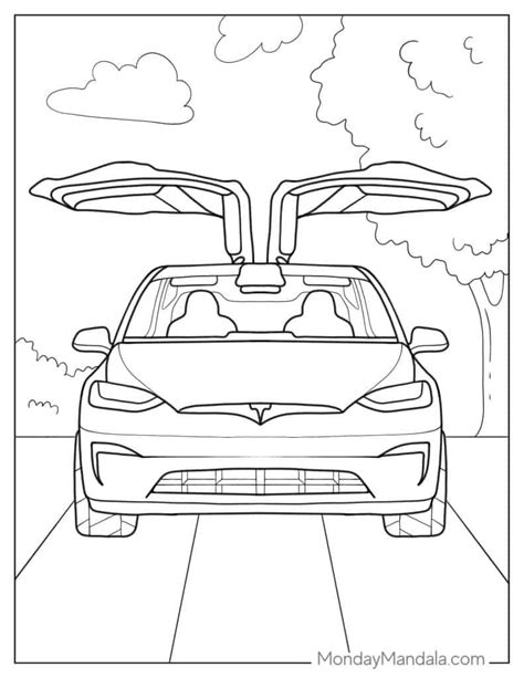 Tesla Cybertruck Sketch Coloring Page