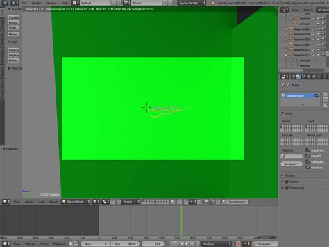 Rendering Meshes Not Visible In Render And Render Is Super Grainy