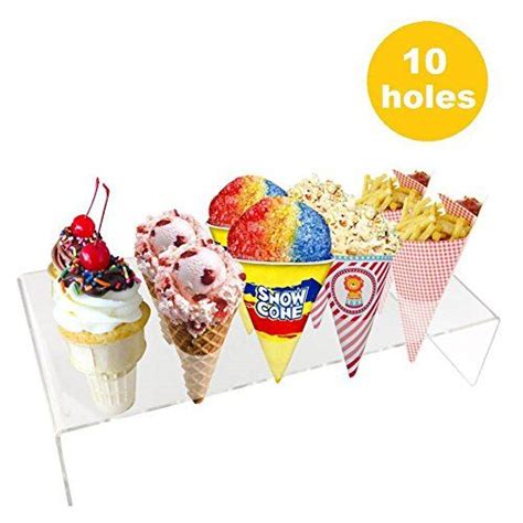Ice Cone Holder Amazing Transparent Lightweight Portable 10 Hole Ice