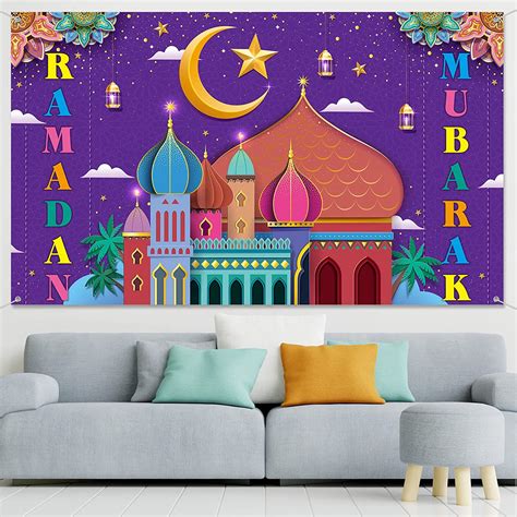 Buy Ramadan Mubarak Decorations Backdrop Banner Muslim Ramadan Kareem