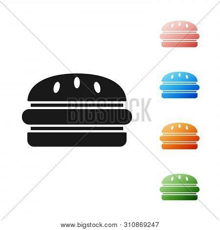 Black Burger Icon Vector Photo Free Trial Bigstock