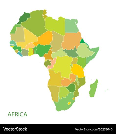 Vector Map Africa Continent Shaded Relief One Stop Map
