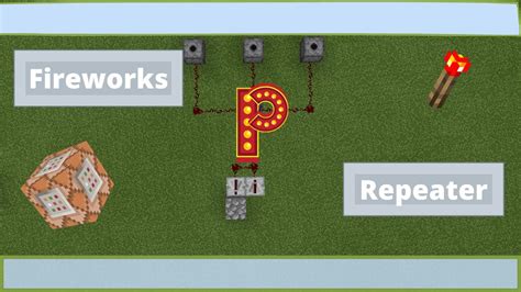 How To Make A Fireworks Repeater In Minecraft Youtube