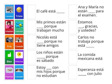 Unidad Verbo Estar Match Up