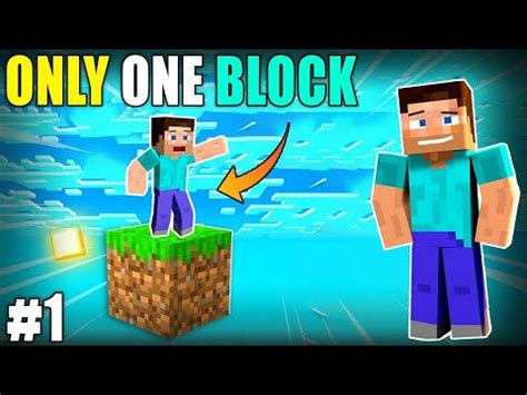 Playing One Block In Minecraft Youtube