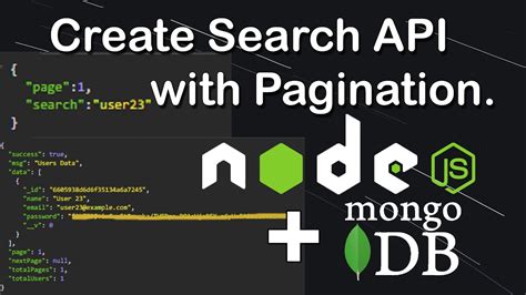 How To Create Search Api With Pagination In Node Js Mongodb Create