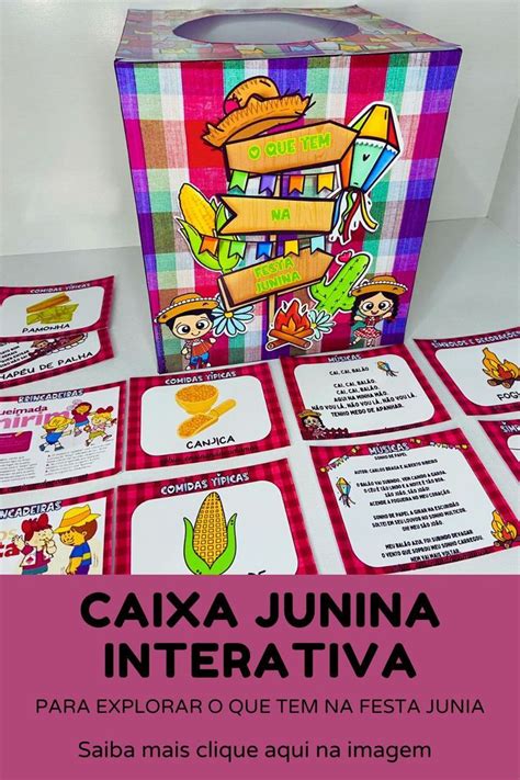 Caixa Junina Interativa Para Explorar O Que Tem Na Festa Junina Molde