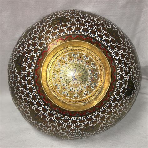 Sold Price Brass Enameled Cloisonne Peacock Bowl June