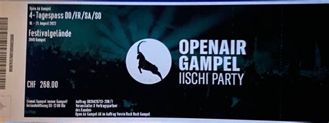 GAMPEL Openair Ticket Kaufen Auf Ricardo