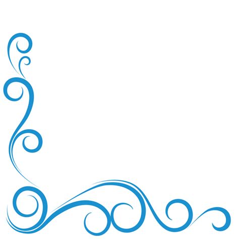 Blue Page Corner Design Clip Art Library
