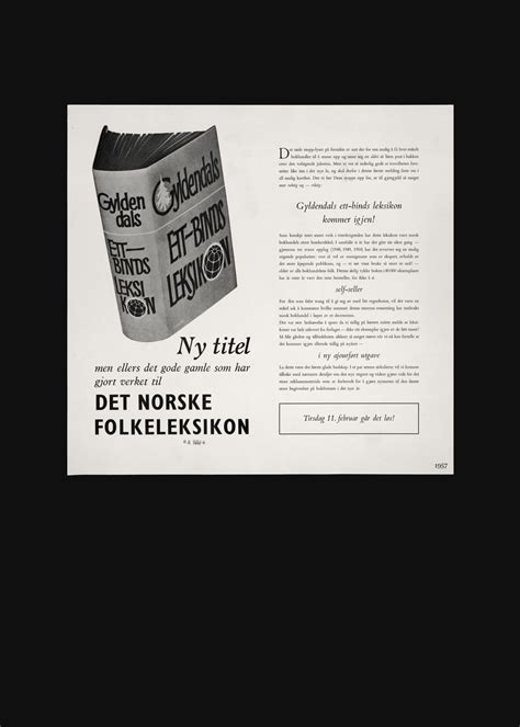 Gamle Reklameplakatar For Leksikon Leksikonbloggen Store Norske