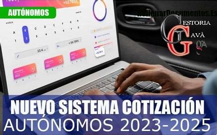 Nuevo sistema de cotización 2023 para autónomos Gestoria Gavà