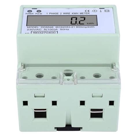 TMISHION compteur KWH Compteur d énergie monophasé 5 100A 230VAC DIN