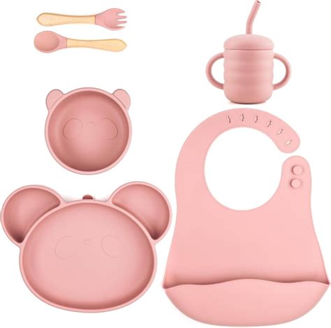 Coffret Repas Bébé Avec Assiette Ventouse Pour Bébé Lot De 6 Couvert