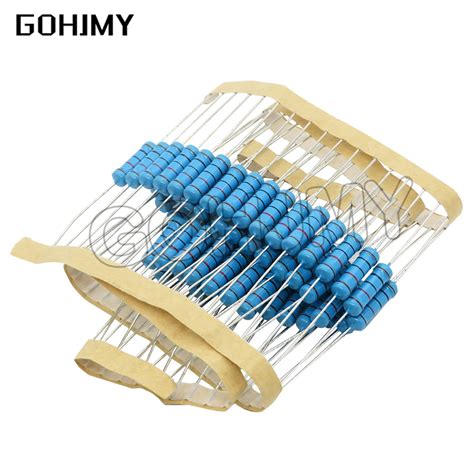 20pcs 2w Metal Film Resistor 1 1r 1m 2 2r 4 7r 10r 22r 47r 100r 220r