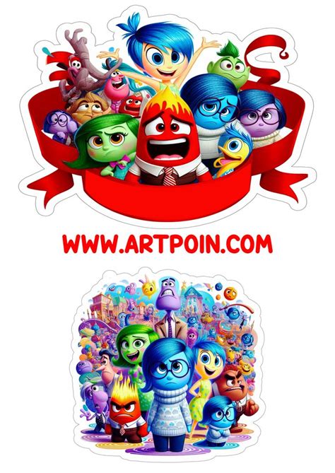 Topo de bolo Divertida Mente 2 filme decoração de aniversário png in