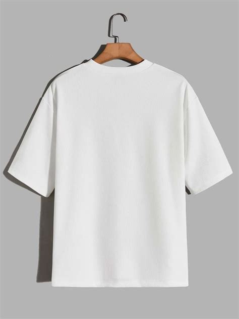 Manfinity Basics Loose Fit Men S Solid Drop Shoulder T Shirt Plain