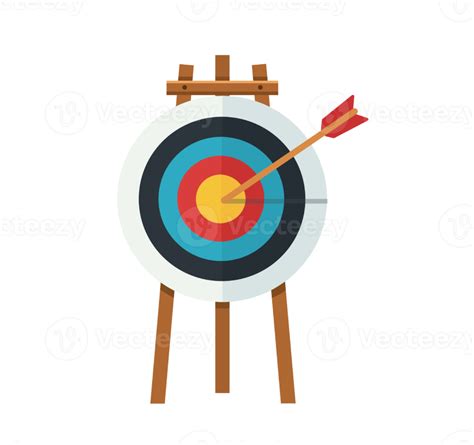 Archery Target Goal Achieve Concept Png