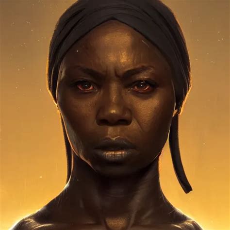 A Portrait Of An African Woman Angry Sith Star Wars Stable