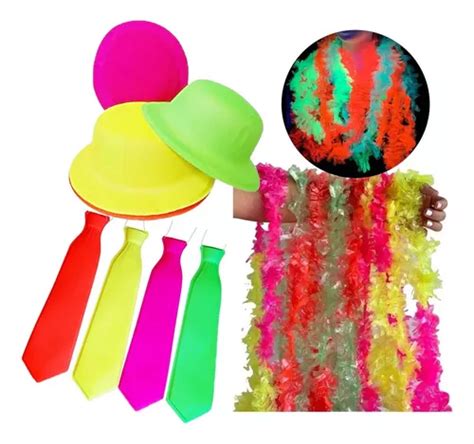 Combo Carioca Fl Or Brilla Luz Uv Cotillon Luminoso Mercadolibre