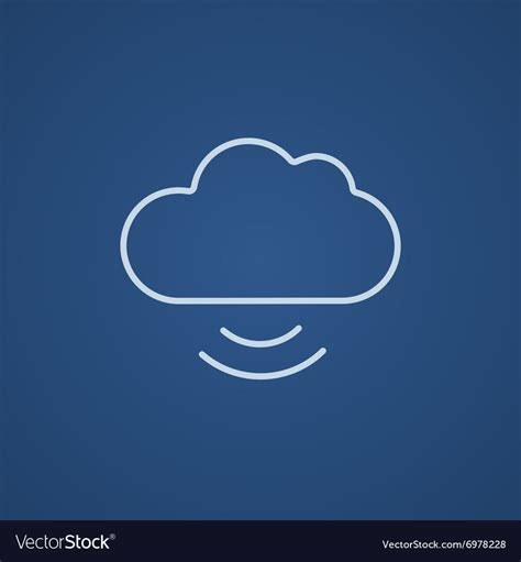 Cloud Computing Line Icon Royalty Free Vector Image