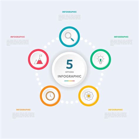 Premium Vector Circle Chart Infographic Template With 5 Options For