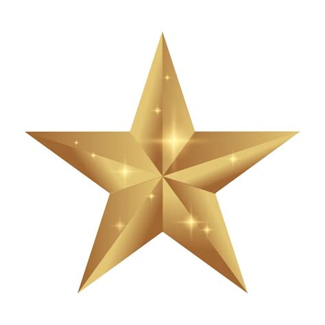 Icono De Estrella Dorada Aislado Sobre Fondo Blanco Vector Premium