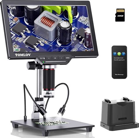 TOMLOV DM202 MAX Microscopio HDMI 1300X 10 1 LCD Microscopio Digital