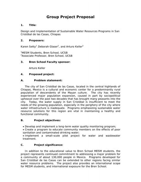 Group Project Proposal Bren School Of Environmental Science