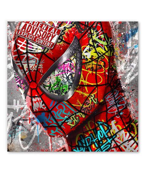 Tableau déco Spiderman Street art graffiti comics Marvel Tableau Deco