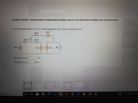 Solved Problem 03 030 Nodal Analysis Independent Voltage Chegg