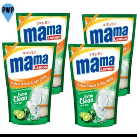 Jual Mama Lemon Extra Clean Sabun Cuci Piring Jeruk Nipis 780 Ml Isi 4