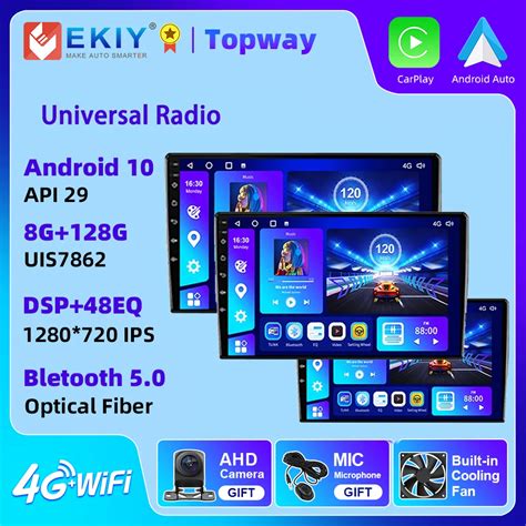 EKIY Universal Car Radio Display Android 10 Car Radio Stereo Multimedia
