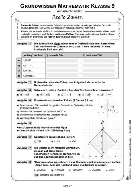Grundwissen Mathematik Klasse 9