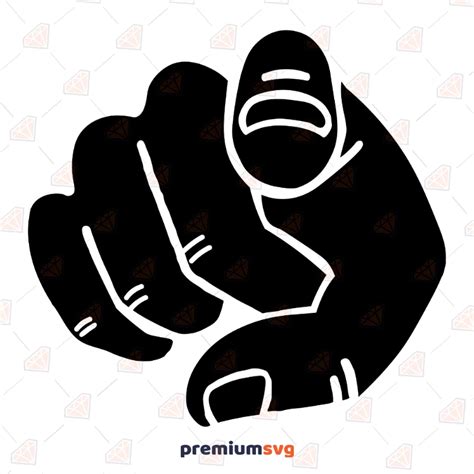 Files For Cricut Vector Pointing Hand Outline Svg Cut Files For